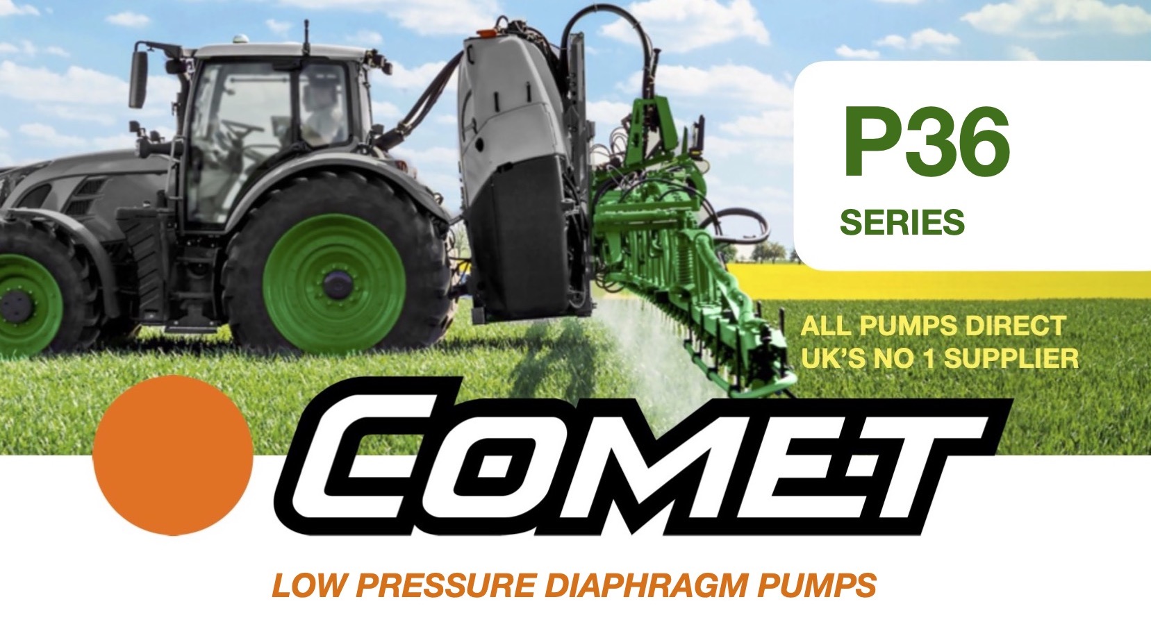 Comet P36 Series Low Pressure Diaphragm Pumps and Accessories
