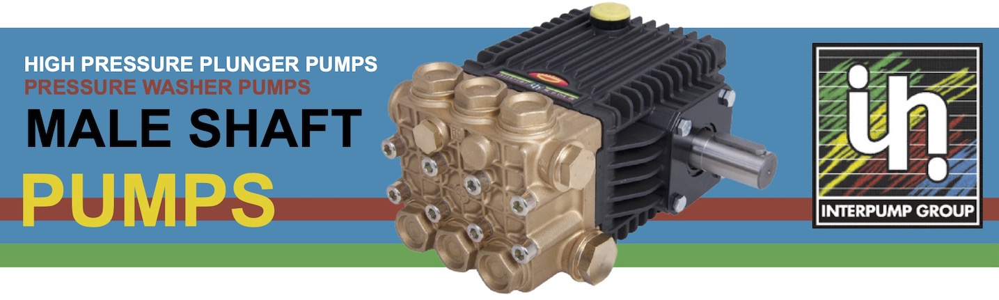 Interpump Pressure Washer Pumps - Male Shaft