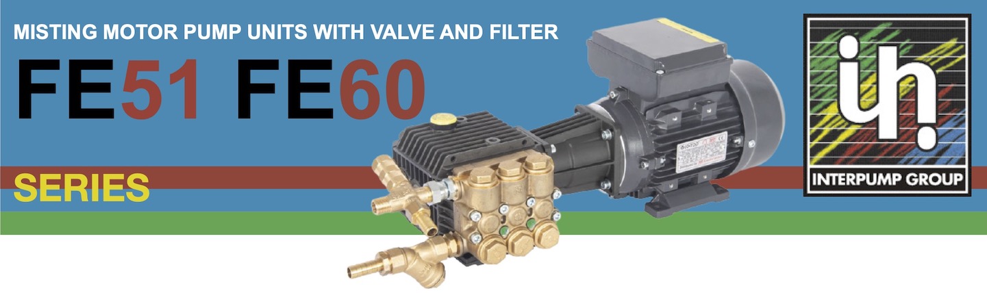 Interpump FE51 Series MPU with Valve & Filter 100 Bar 1 Lpm 110v