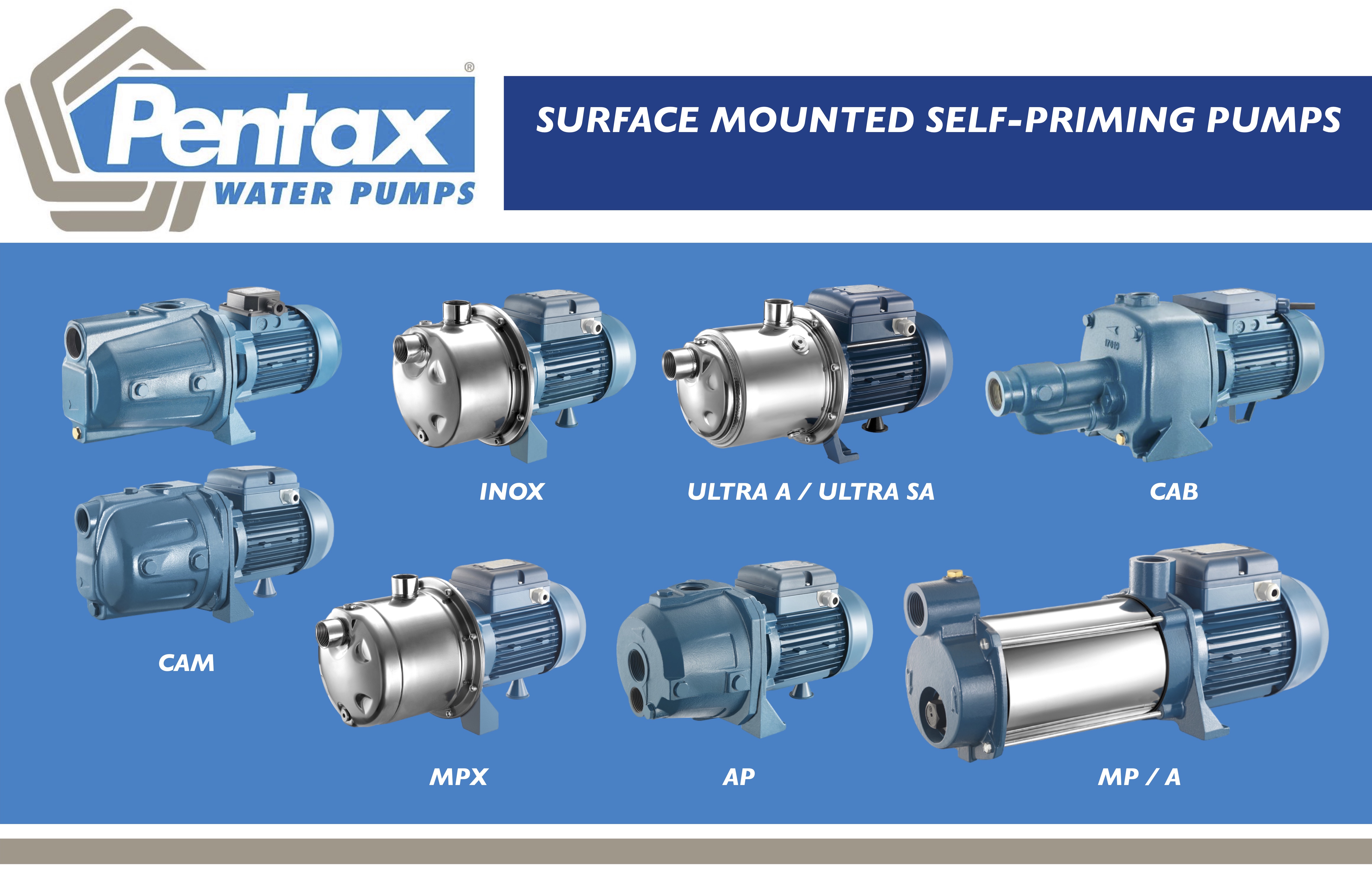 Pentax Surface Mounted Self Priming Pumps