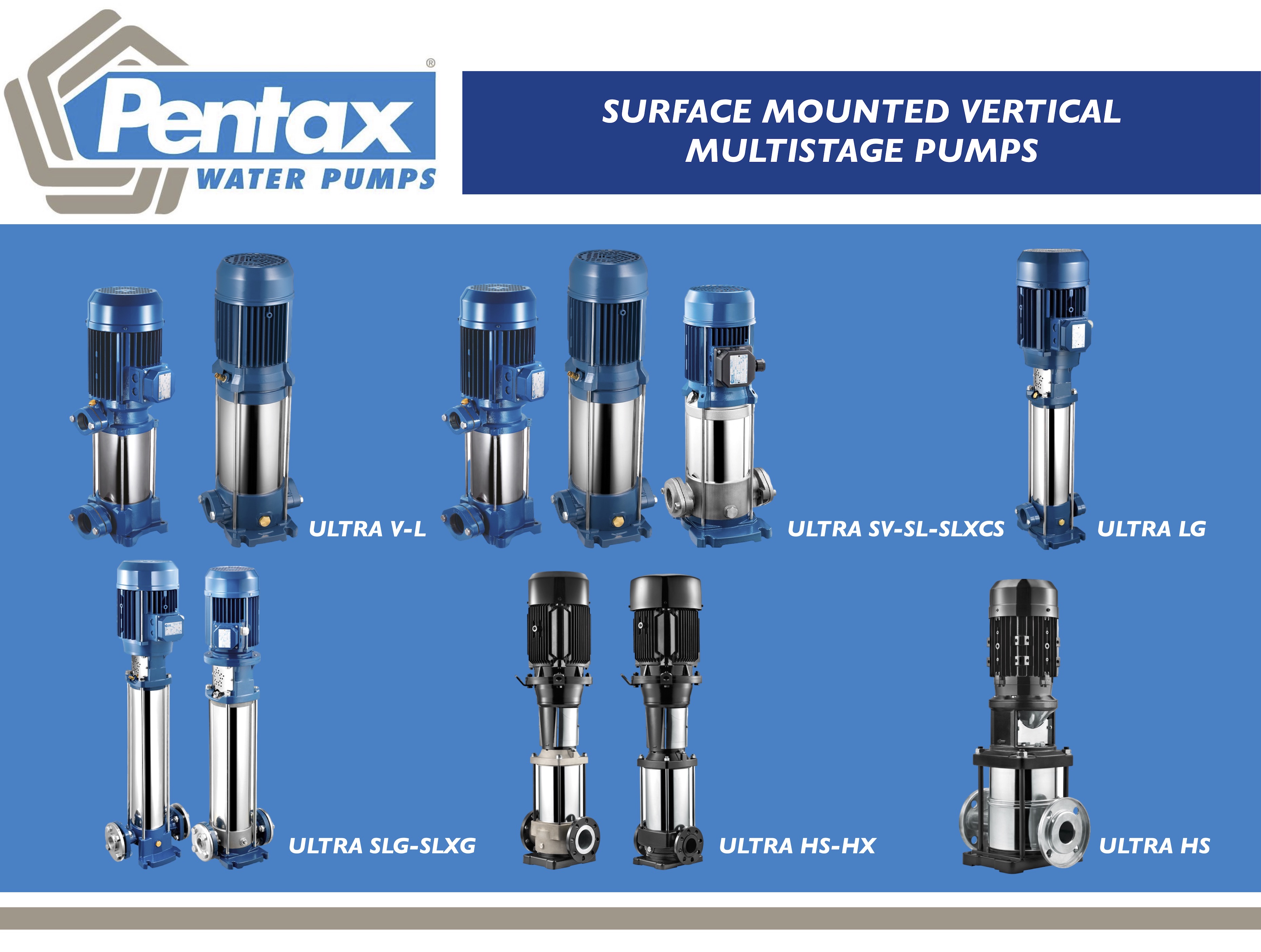 Pentax Surface Mounted Multistage Vertical Pumps