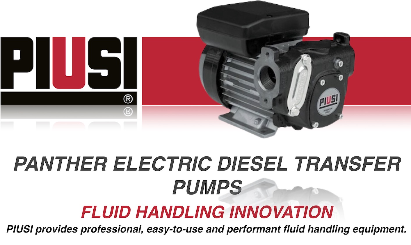 Piusi Panther 56 Electric Diesel Transfer Pump 110v/60Hz 56 Lpm