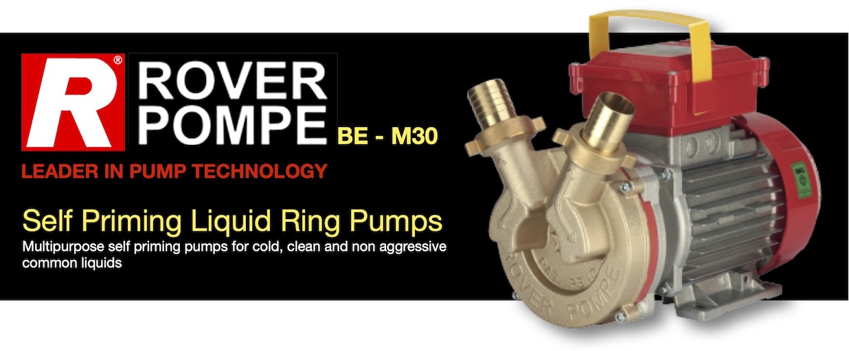 Rover Pompe BE-M30 Self Priming Liquid Ring Reversing Pump 230v