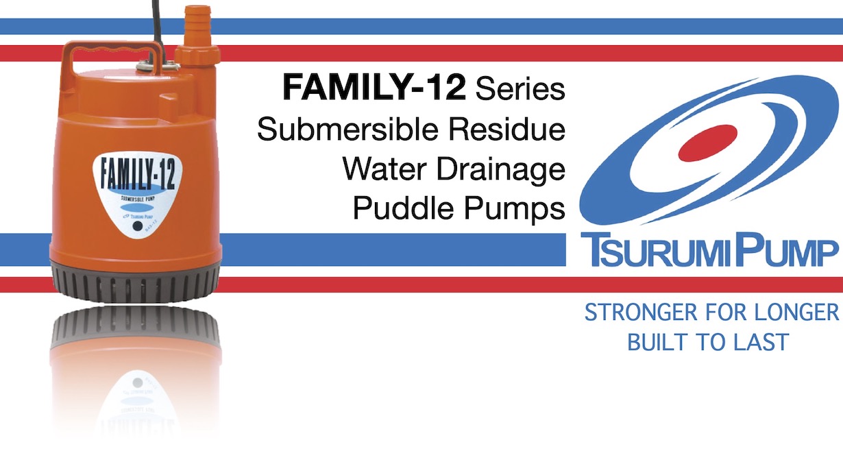Tsurumi Family-12 Residue Water Drainage Pump Puddle Sucker