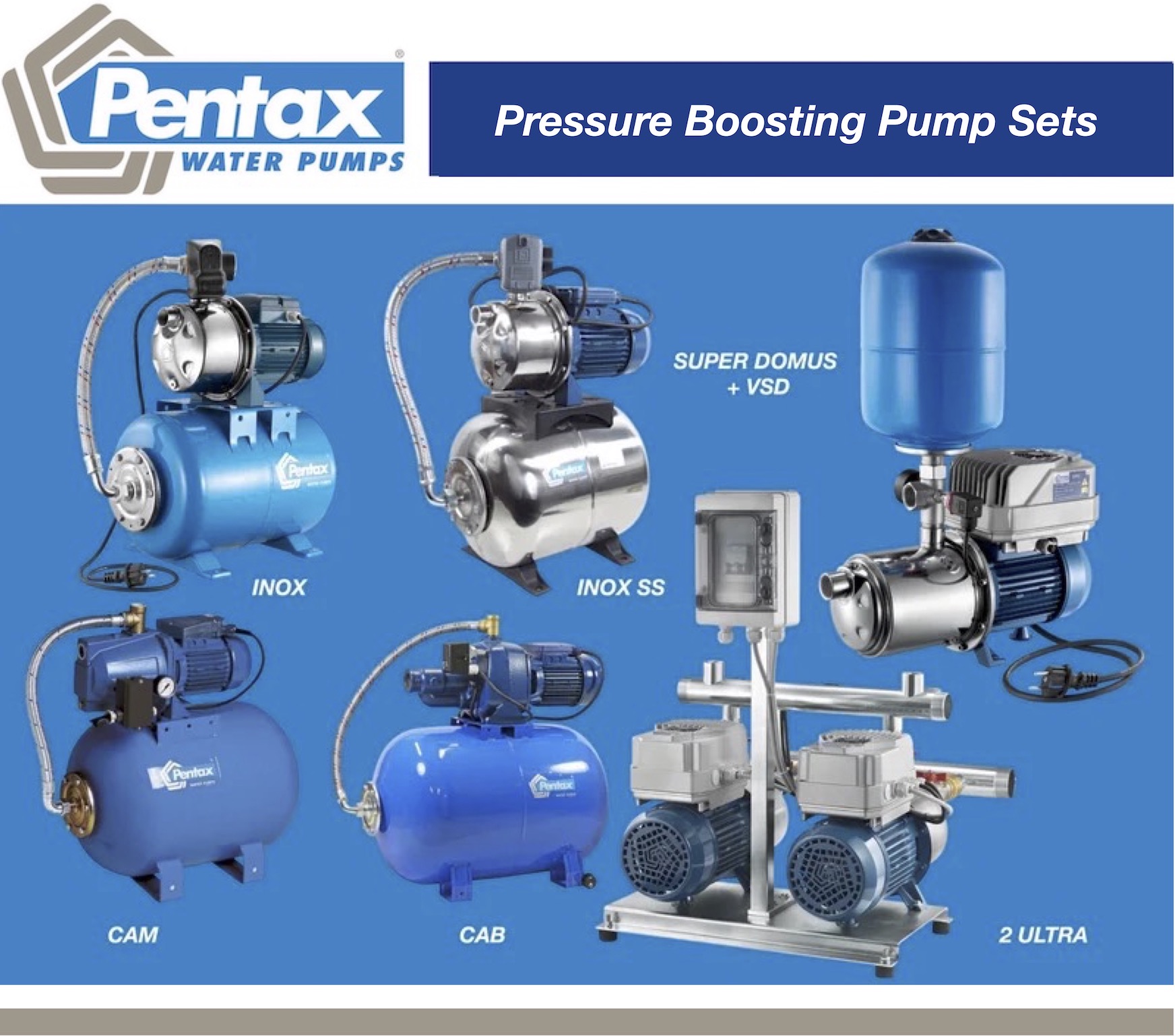Pentax Pressure Booster Pump Sets